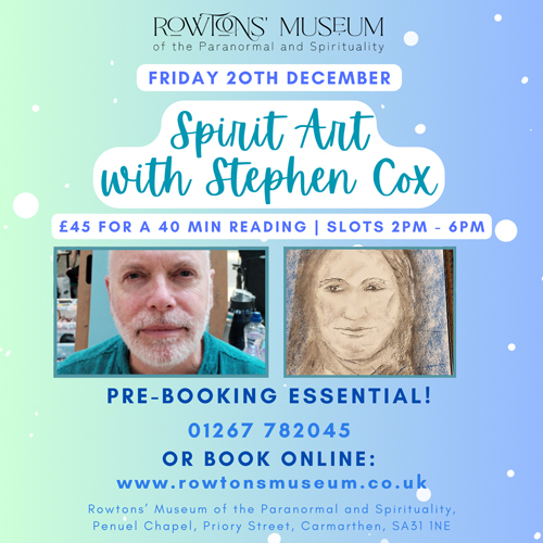 events – Stephen Cox : Spirit Artist & Clairvoyant
